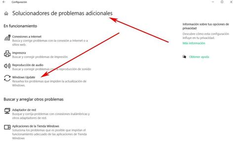 Solucionador De Problemas Windows 10