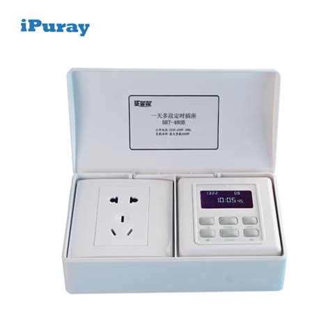 Programmable Timer Switch With Socket And Plug Brt 480 Key Pad And