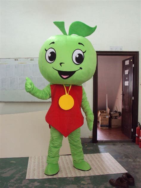 Green Apple Mascot Costume