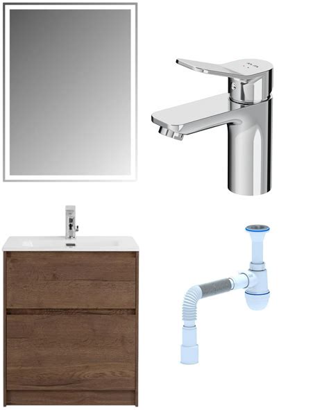 Комплект: Мебель для ванной BelBagno Kraft 60 + Смеситель Am.Pm X-Joy ...