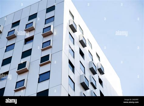 Roofing Construction Modern House Square Windows Abstract Structure Background Texture Pattern