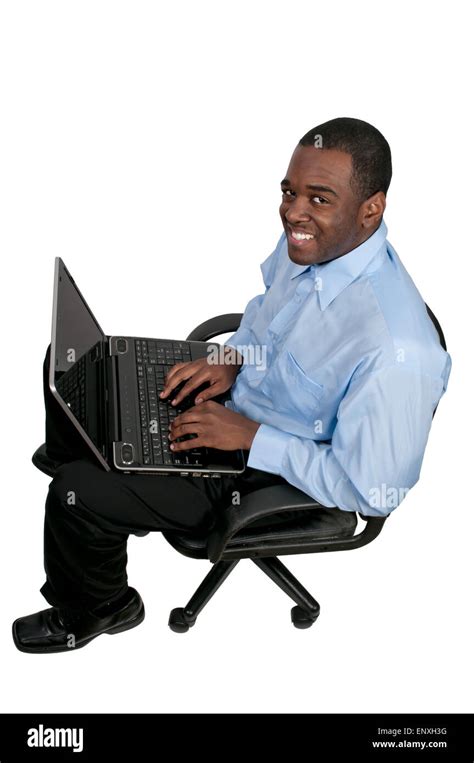 Man Using Computer Stock Photo Alamy