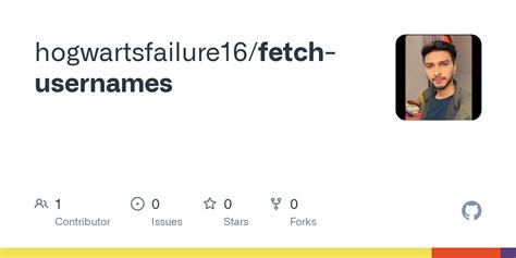 GitHub Hogwartsfailure16 Fetch Usernames