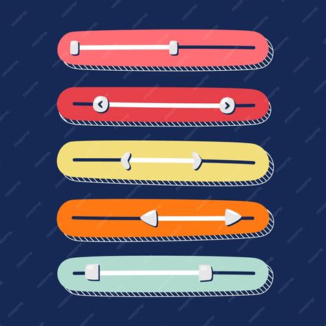 Free Vector Hand Drawn User Interface Sliders Collection