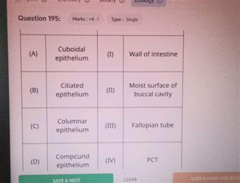 Question 195 Marks 4 1 Type Single A Cuboidal StudyX