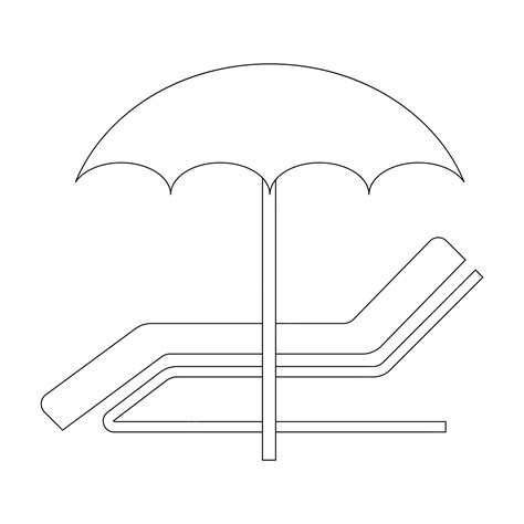 Premium Vector Sunbed Icon Vektor
