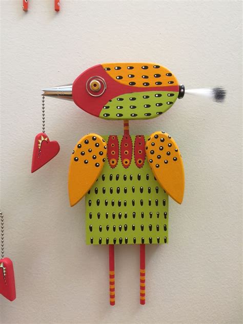 Pin By Carol Grubba On Mixed Mediaassemblage Paper Mache Art Clay Art Wood Art