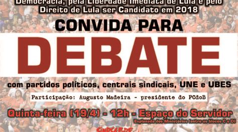 Comitê Em Defesa Da Democracia E Da Liberdade De Lula Convida Para