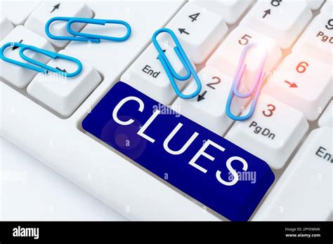 Writing Displaying Text Clues Internet Concept Piece Of Evidence