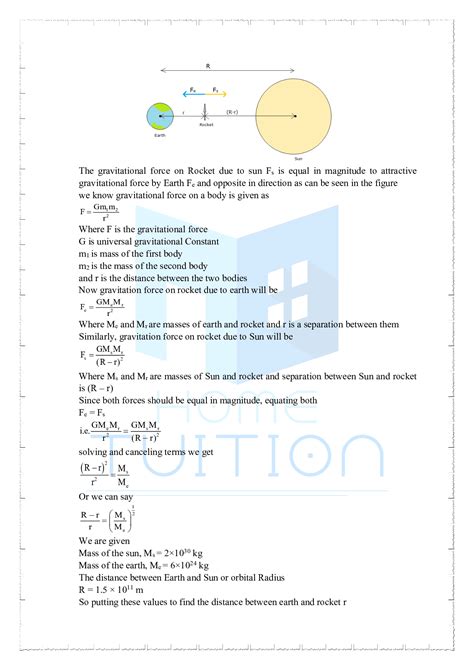 Ncert Solutions For Class 11 Physics Chapter 8 Gravitation