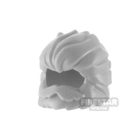 Lego Minifigure Hair Swept Back With Short Beard