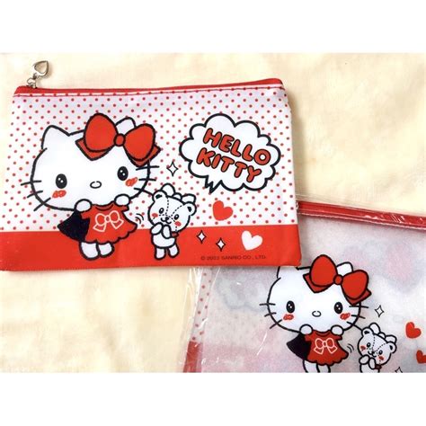 Sanrio三麗鷗hello Kitty凱蒂貓布丁狗磨砂萬用拉鏈袋 蝦皮購物