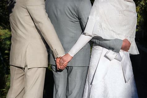 Bride Cheating On Groom At Wedding Stock Image Image Of Hold