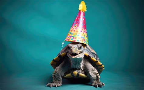 Premium Ai Image Turtle39s Festive Attire Generative Ai