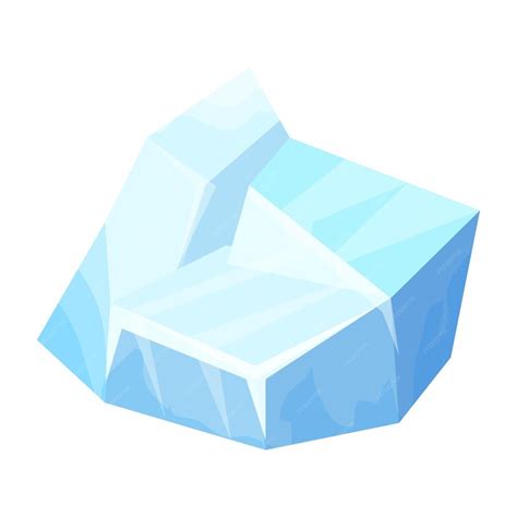 Premium Vector Ice Floe Frozen Water Piece Iceberg In Cartoon Style