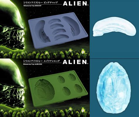 Alien Xenomorph Head And Egg Pod Silicone Ice Trays The Green Head