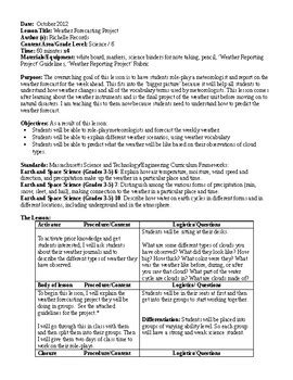 Weather Forecasting Project By NGSS Middle Babe Science Curriculum