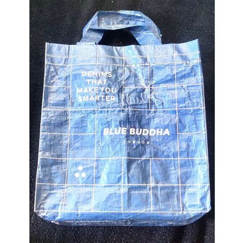 Blue Loop Handle Hdpe Woven Printed Bag For Shopping Storage Capacity