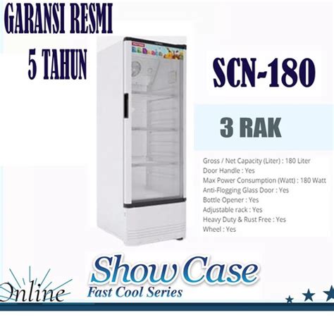 Jual Showcase Polytron Scn 180 Kulkas Kaca Kab Bogor Global Online