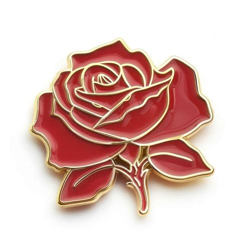 Elegant Red Rose Pin Premium Ai Generated Image