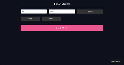 React Hook Form Usefieldarray Forked Codesandbox