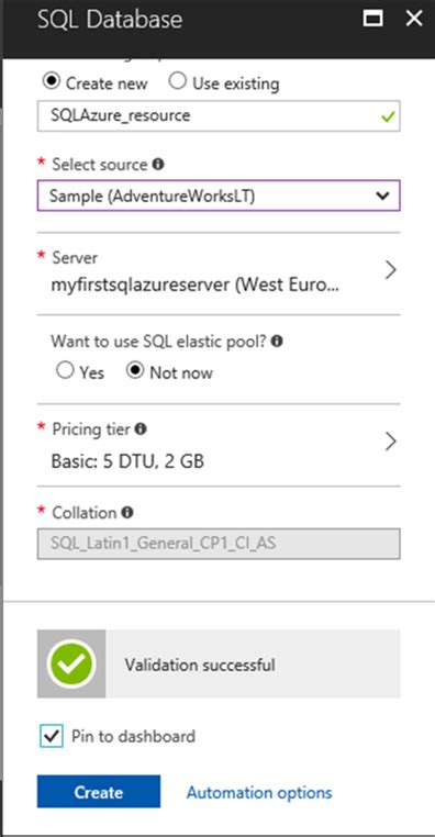 Sql Azure Create Database Tutorial
