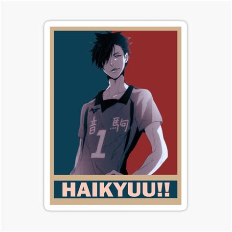 Tetsurou Kuroo Haikyu Haikyuu Vintage Vector Anime Design Sticker For