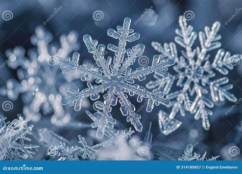 A Snowflake Under A Microscope In The Shape Of A Six Pointed Star