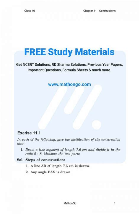 Ncert Solutions For Class Maths Chapter Exercise Mathongo