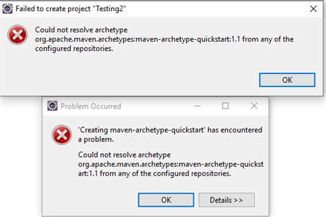 Java Unable To Create Maven Projects And Unable To Download Maven