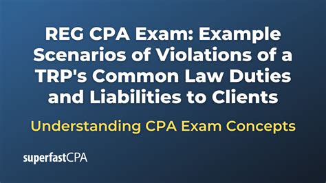 Reg Cpa Exam Example Scenarios Of Violations Of A Trps Common Law