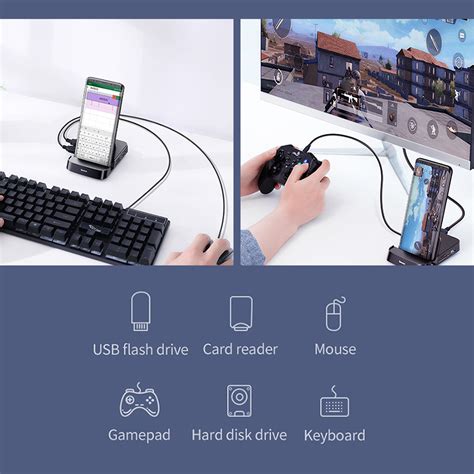 Baseus Mate USB Type C Hub Docking Station Stand For Phone