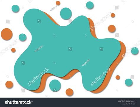 Papercut Blob Pattern Colorful Organic Background Stock Vector Royalty