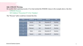 SQL Where Clause Pptx