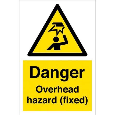 Fixed Overhead Hazard Sign From Key Signs Uk