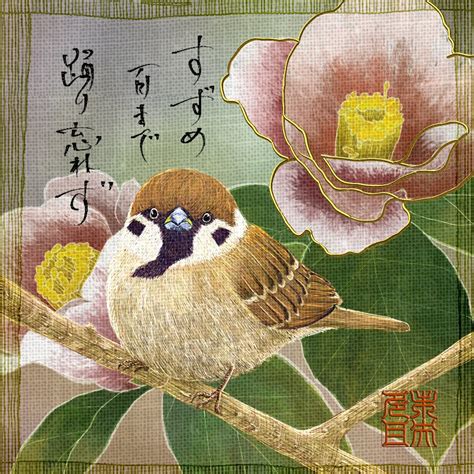Miotame On Twitter 雀のイラスト描きました。 I Drew A Sparrow Illustration 雀