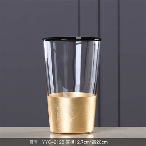 Gold Vase Speicher Tasse Glas Vase Hause Desktop D Vicedeal