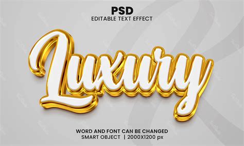 Luxury 3d Text Effect Photoshop Premium Psd File