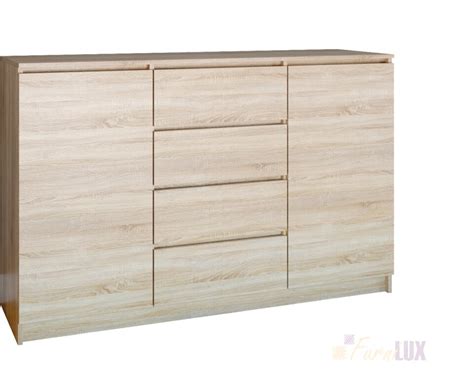 Komoda Roma 4 szuflady 2 szafki 140 cm dąb sonoma sklep