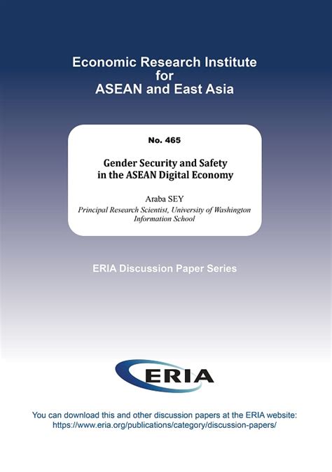 Gender Security And Safety In The Asean Digital Economy