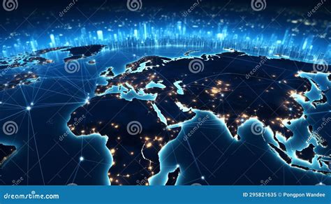 Global Financial Connectivity Show Interconnected Devices Across The Globe Representing The