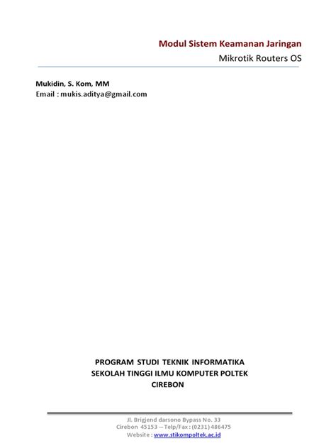 Modul Mikrotik Pdf