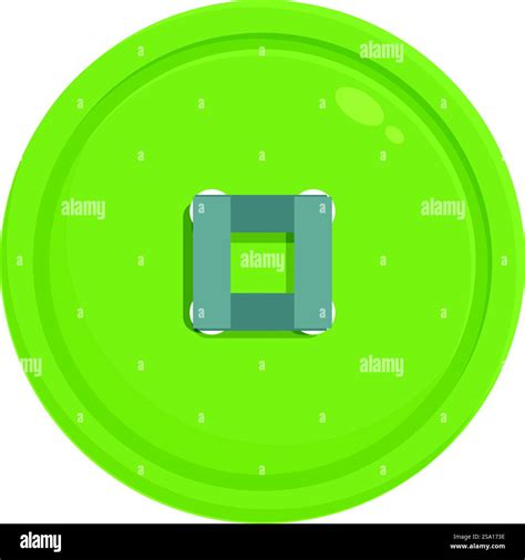 Top Classic Button Icon Cartoon Vector Fashion Sew Circular Art Top