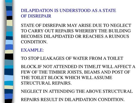 Ppt Dilapidation Powerpoint Presentation Free Download Id5173714