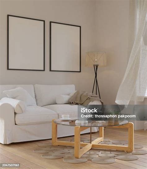 프레임 인테리어 모형 프레임 포스터 나무 거실 빈 그림 인테리어 일러스트 3d 렌더링 0명에 대한 스톡 사진 및 기타 이미지 Istock