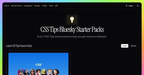 Css Tips Bluesky Starter Packs [1 Lists Jun 2025]