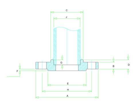 Socket Weld Flange Dimensions Class 150 To Class 1500