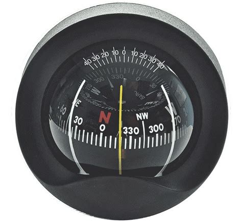 Bulkhead Mount Compass Black Tanzer Boat Parts
