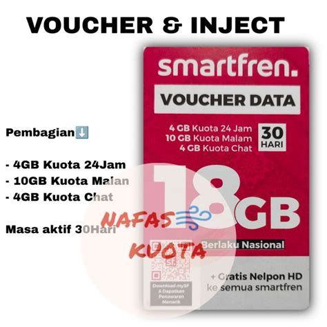 Jual Isi Ulang Kuota Voucher Smartfren GB GB GB Nonstop Unlimited VIA CHAT Shopee Indonesia