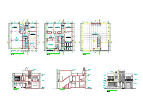 Casa Habitacion En Autocad Descargar Cad 119 Mb Bibliocad